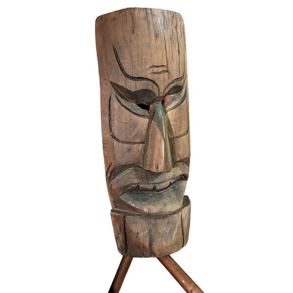 tiki mask. | Wall Decor | Vintagehandcarvedtikimask | Poshmark